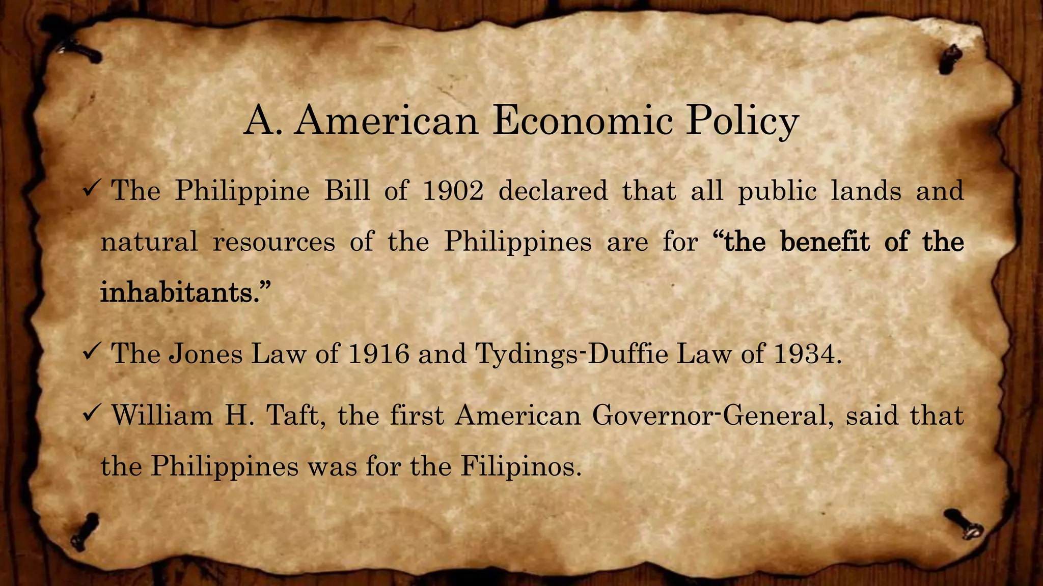 American Colonization Period in the Philippines (1901-1935) | PPTX