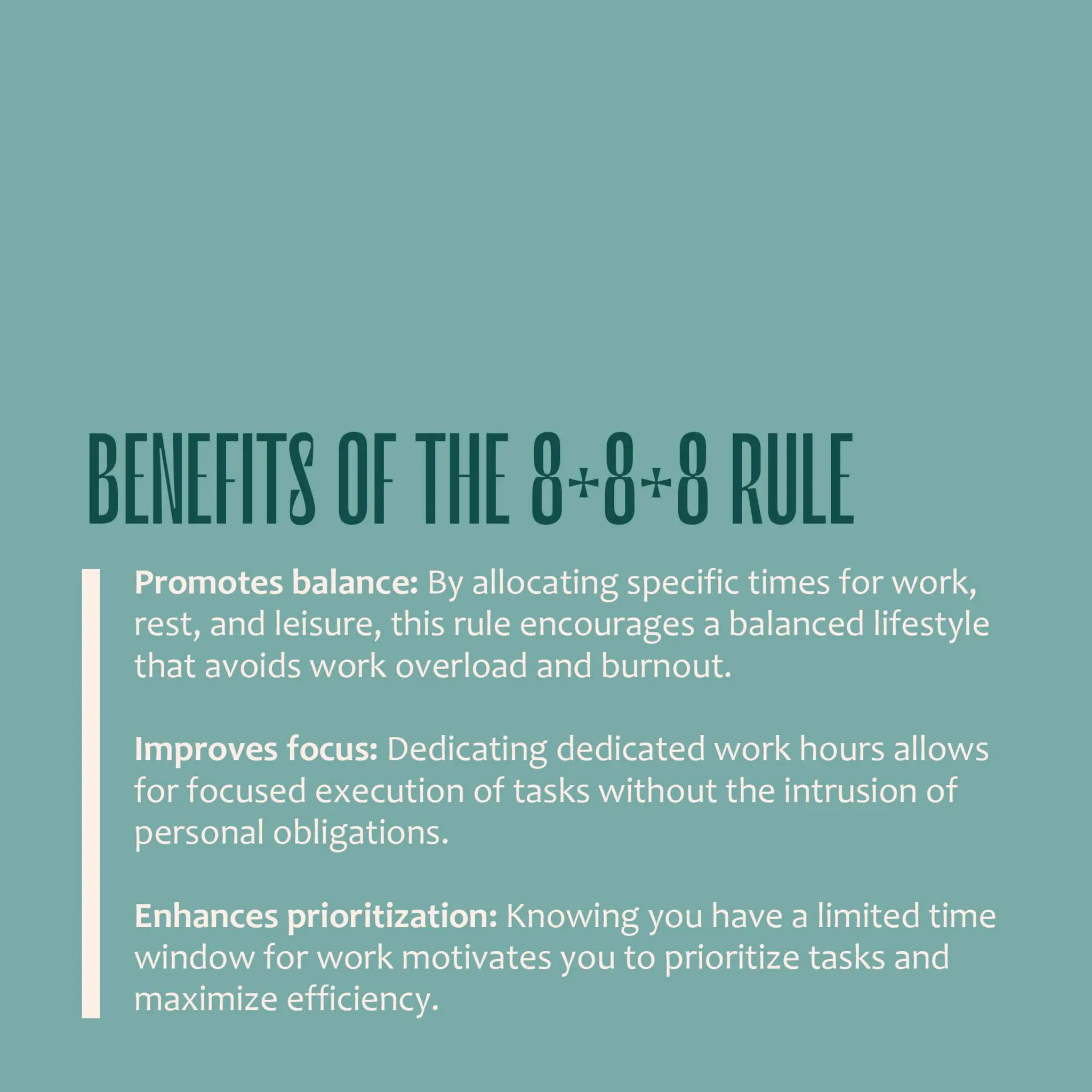 8+8+8 Rule Of Time Management For Better Productivity | PDF