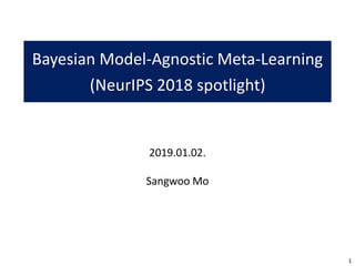 Bayesian Model-Agnostic Meta-Learning | PPT