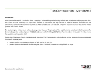 Thin Capitalisation | DOCX