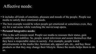 what needs of public media gratify | PPTX | Internet for Beginners ...