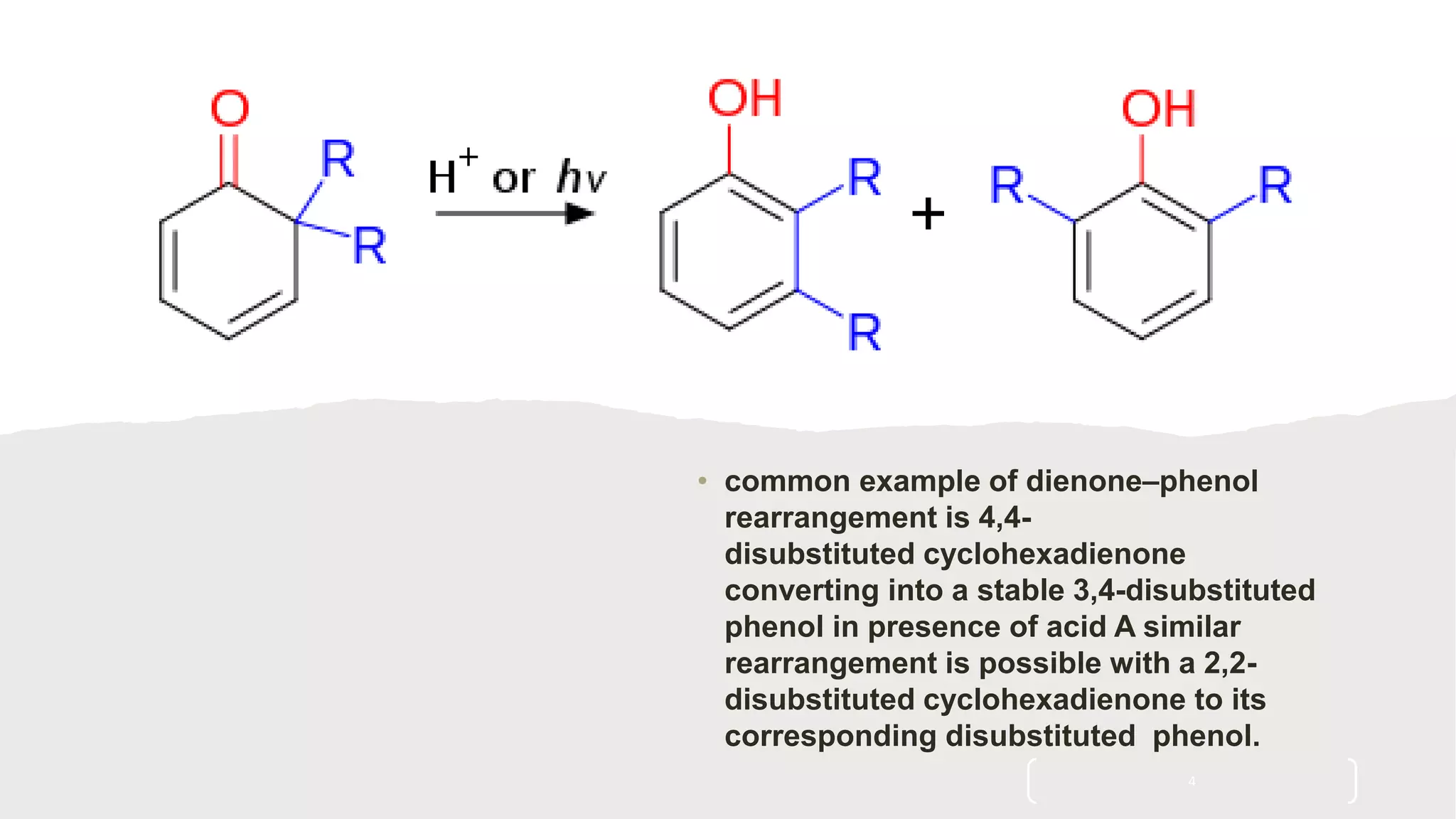 Dienone phenol rearrangement reaction | PPTX
