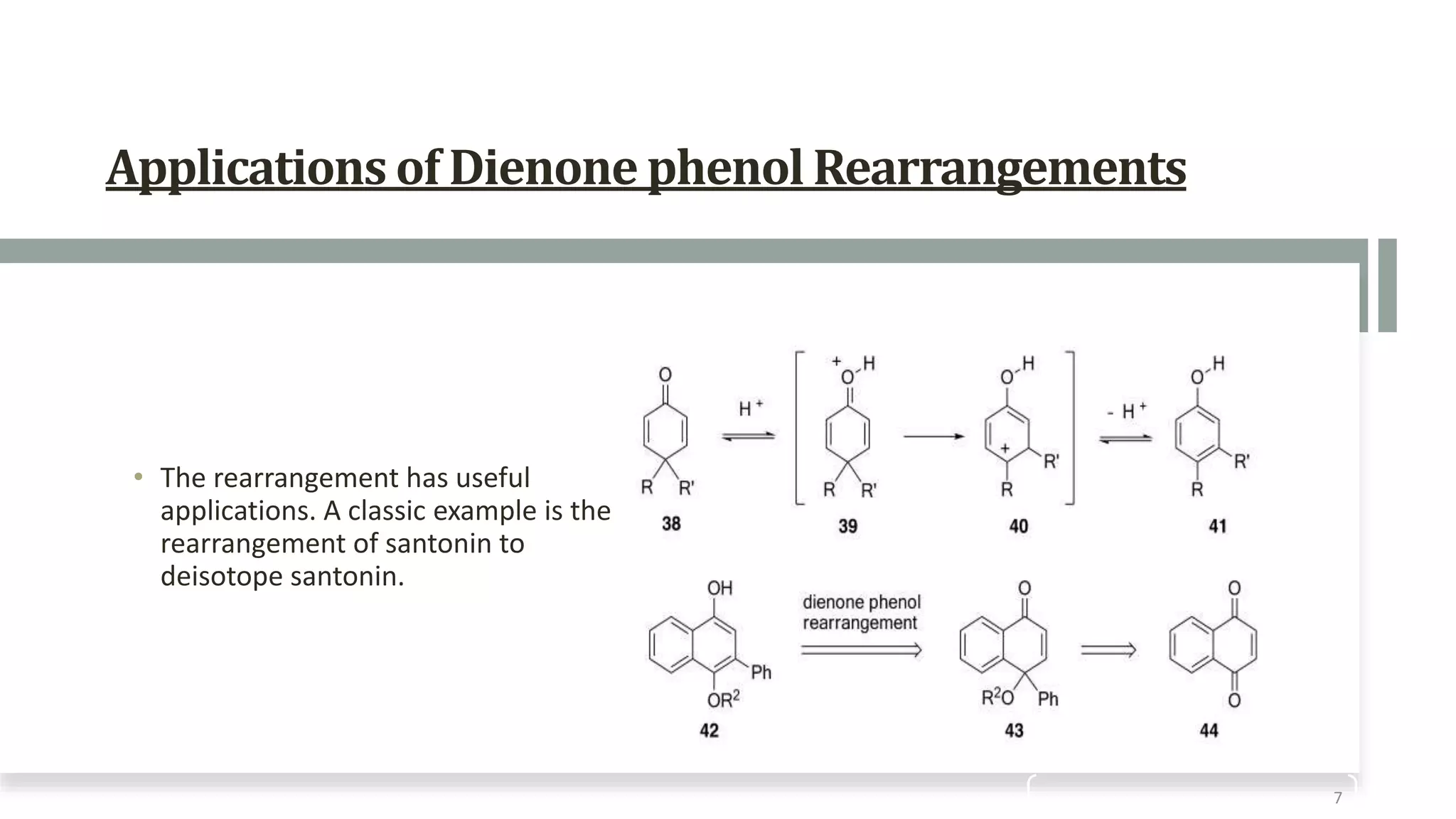 Dienone phenol rearrangement reaction | PPTX