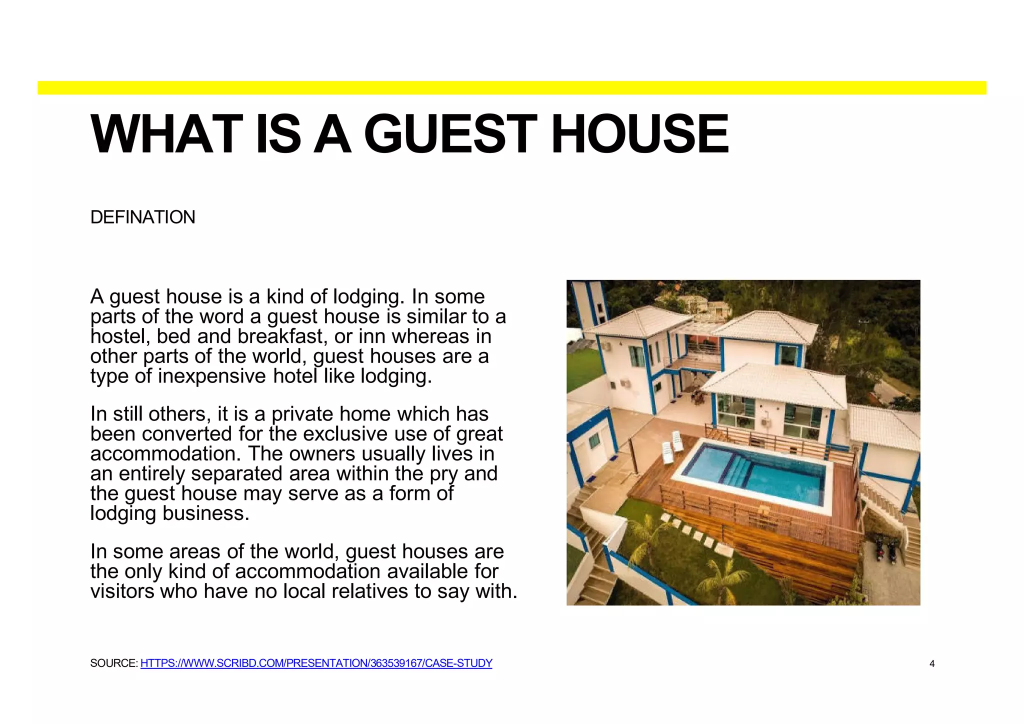 University guest house literature study | PDF