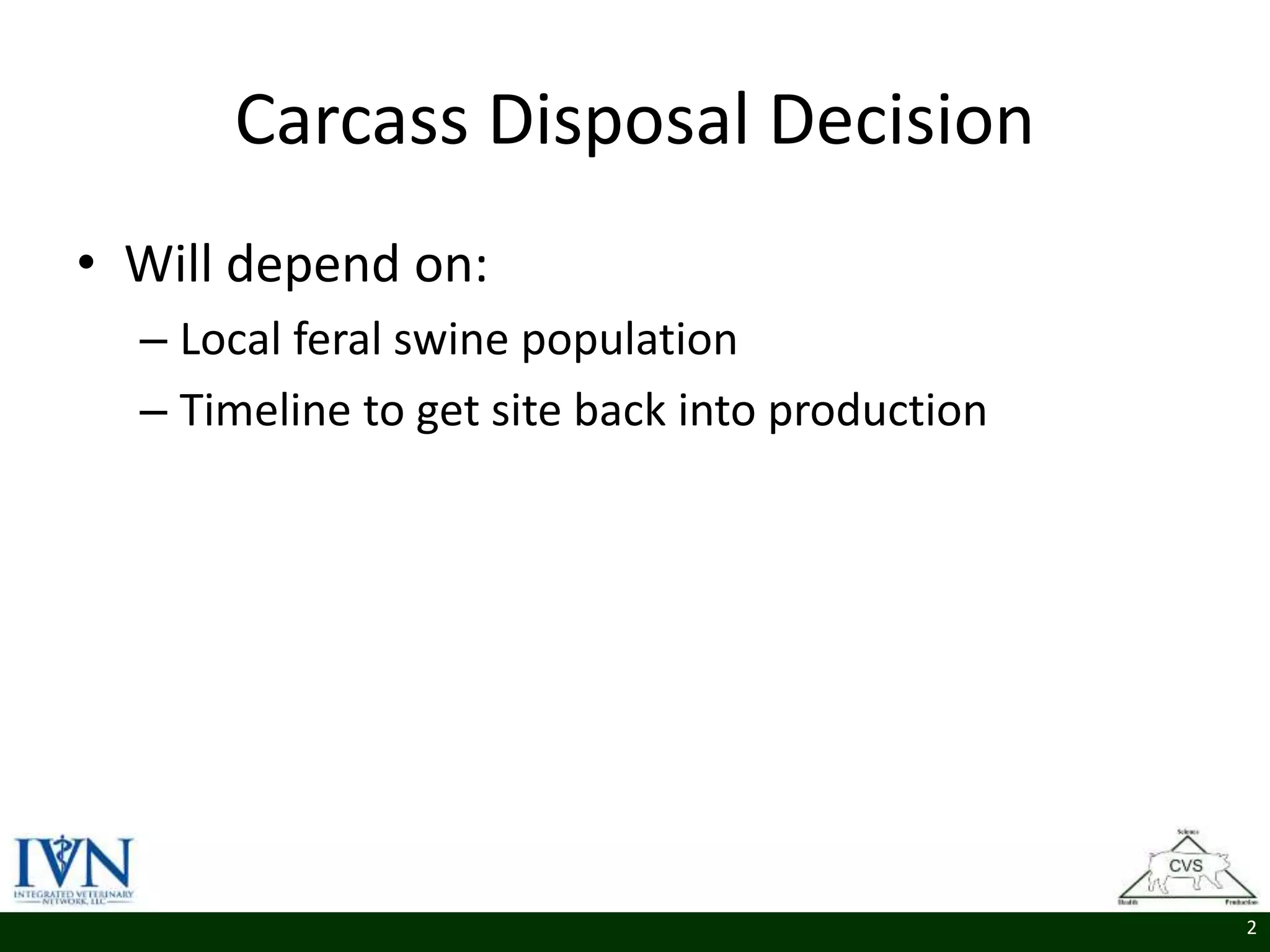African Swine Fever Carcass Disposal | PPTX