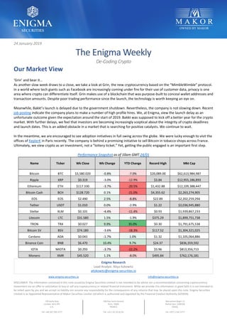 Enigma Weekly 24/01/2019 - Grin and Bear it... | PDF