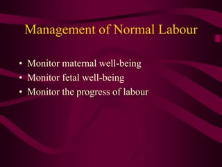 ppt on normal labour and its management | PPT