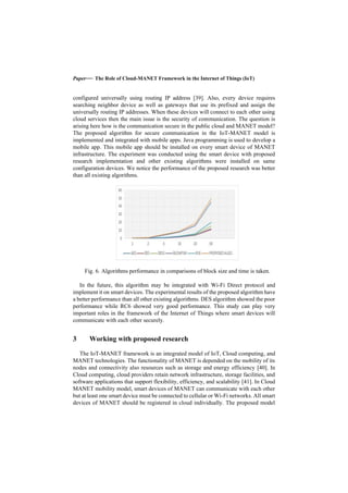 The Role of Cloud-MANET Framework in the Internet of Things (IoT) | PDF