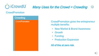 iCrowdU Pitch Deck | PPTX | Business | Business and Finance