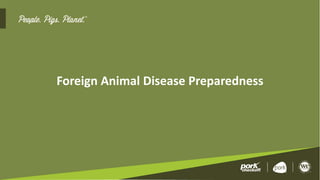 Dr. Patrick Webb - Foreign Animal Disease Prepardness | PPTX