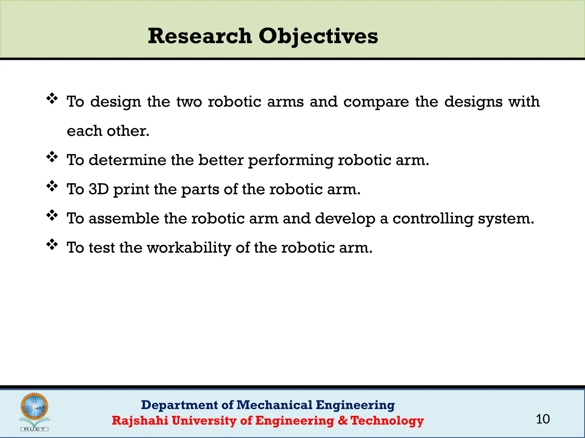 Presentation on flexible robotic arm for grasping. | PPTX