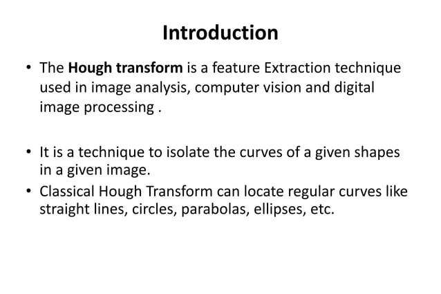 Basics of Linear Hough Transform | PPTX
