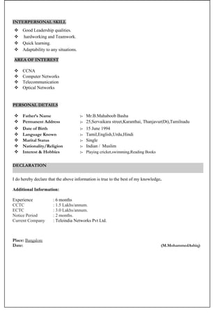 ashiq resume | PDF
