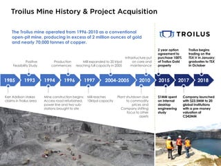 Troilus Gold Corp. - Corporate Presentation - February 2019 | PPT