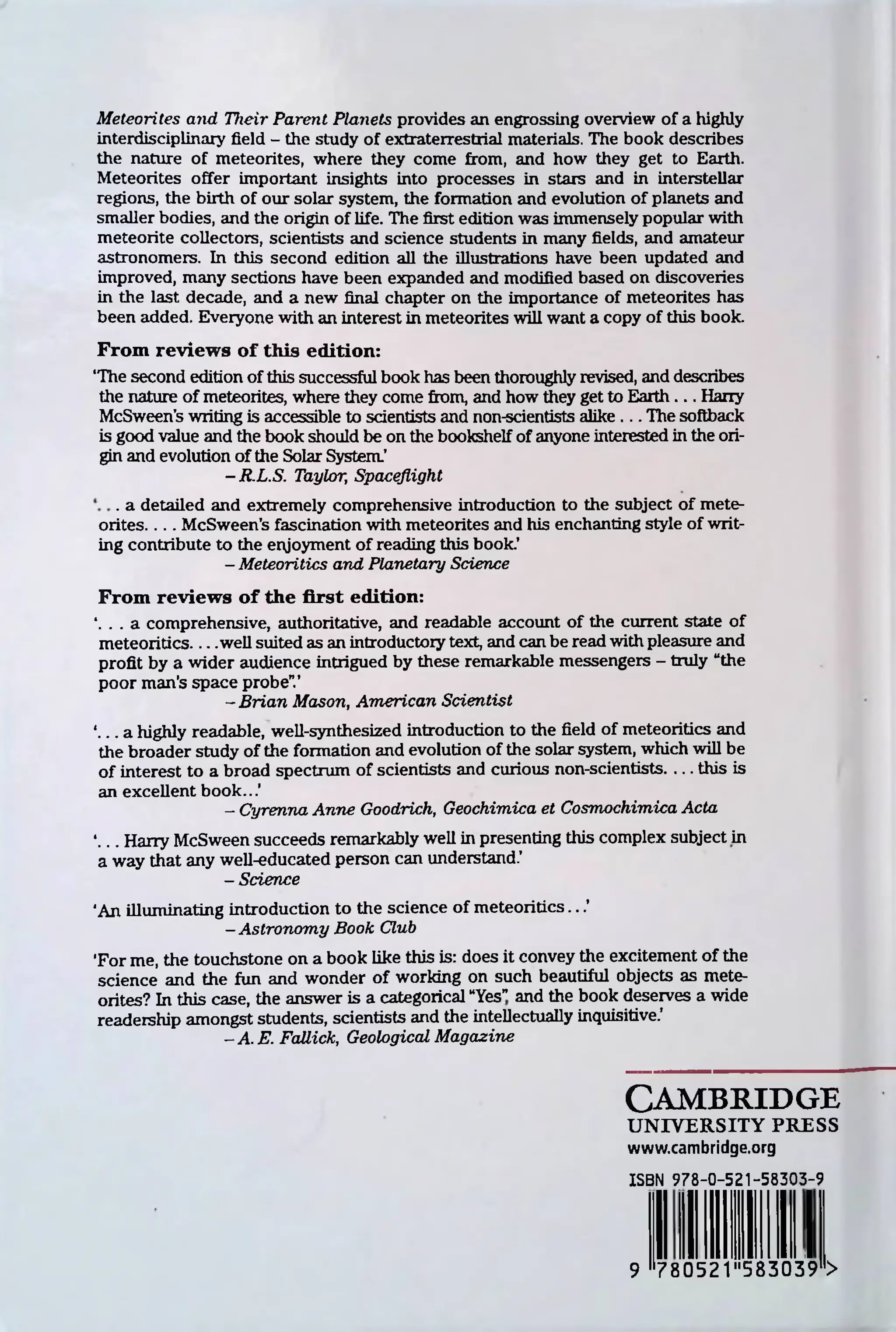 Meteorites And Their Parent Planets 2nd Edition Harry Y Mcsween Jr | PDF