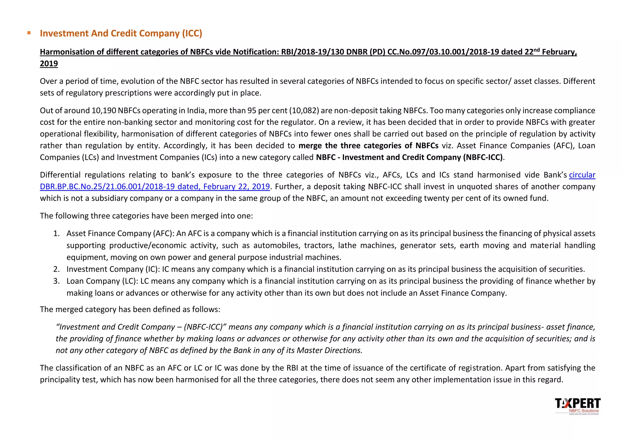 Types of Non- Banking Financial Companies | PDF