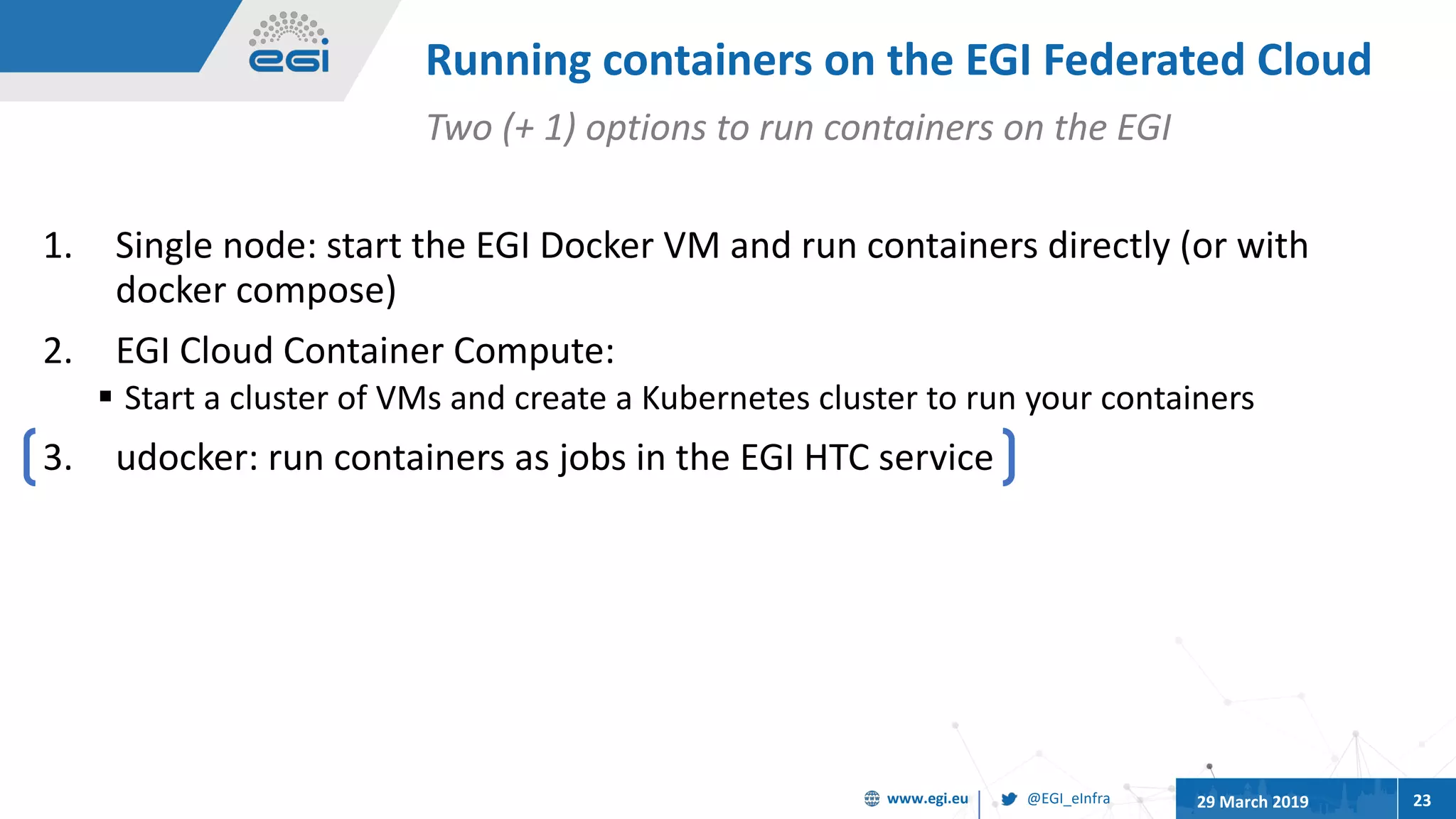EGI Cloud Container Compute Service | PPT