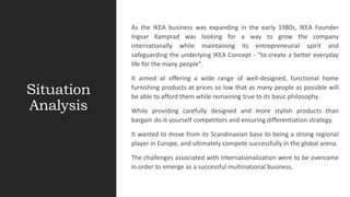Ikea SA/PA/DA/PA MBA case study | PPTX