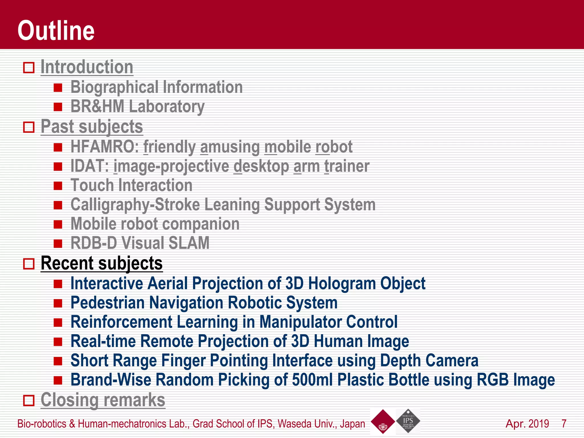 Introduction of Bio-Robotics and Human-Mechatronics Laboratory (2019.04) | PDF