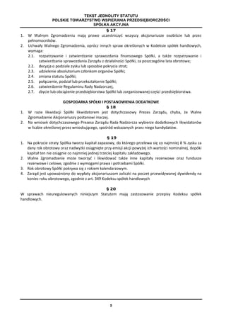 STATUT PTWP SA | PDF | Business Accounting & Finance | Business