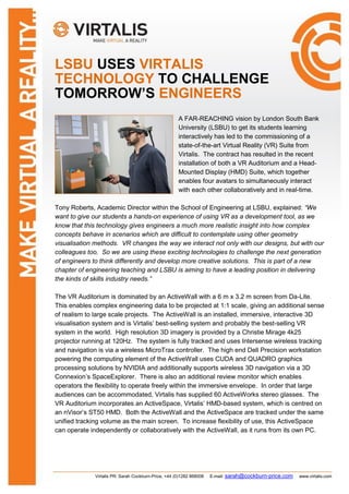 LSBU-VR suite | PDF