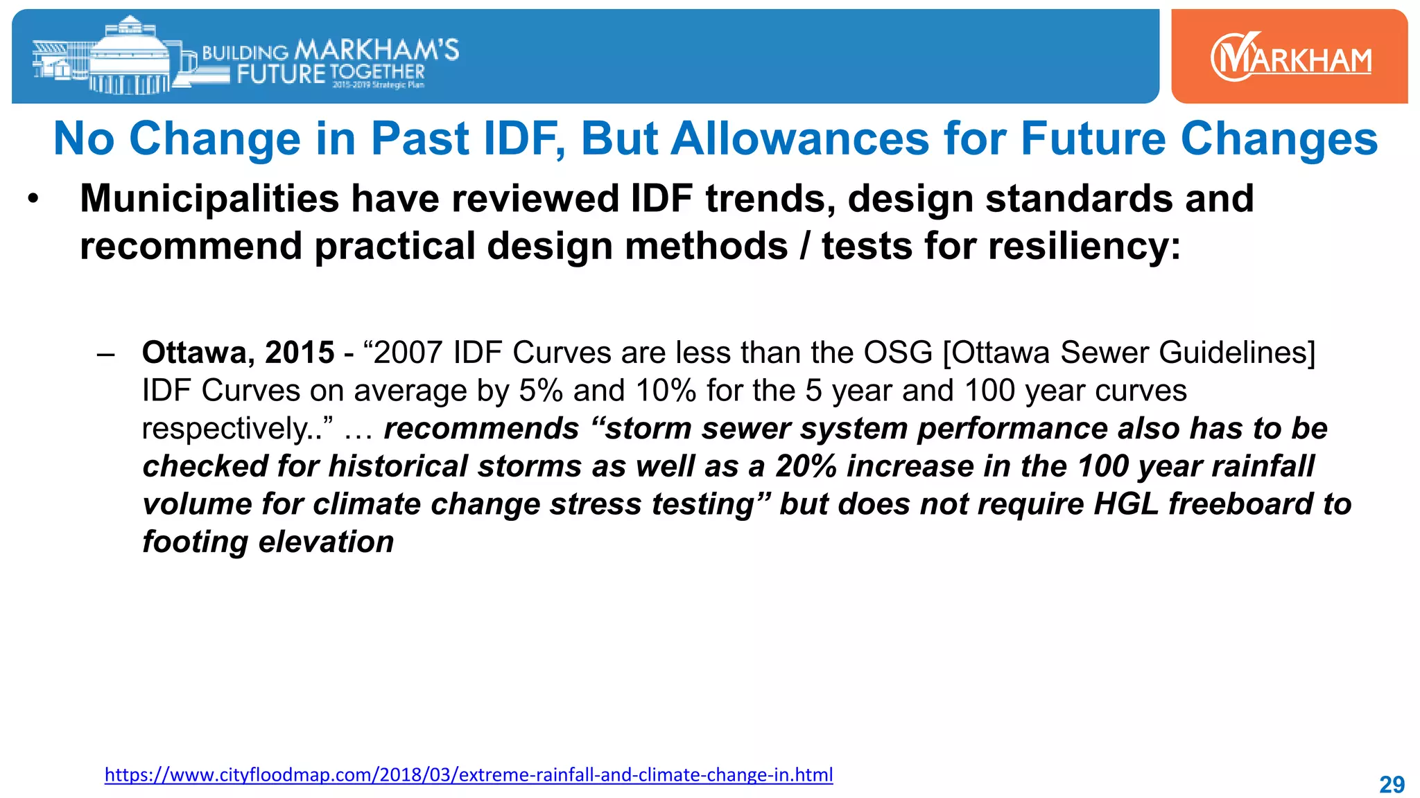 IDF Trend Analysis, Future Climate Projections & System Design for ...