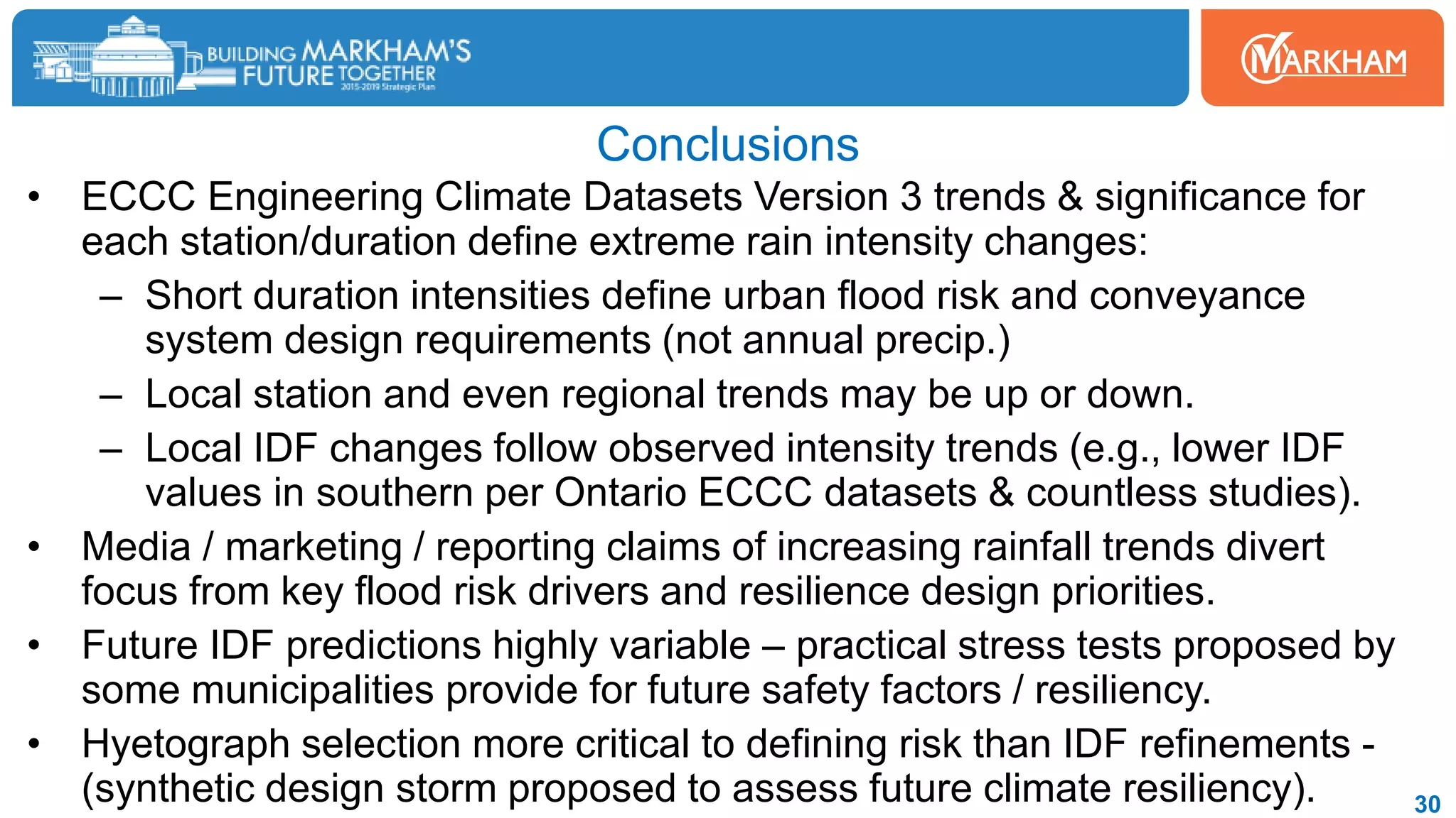 IDF Trend Analysis, Future Climate Projections & System Design for ...