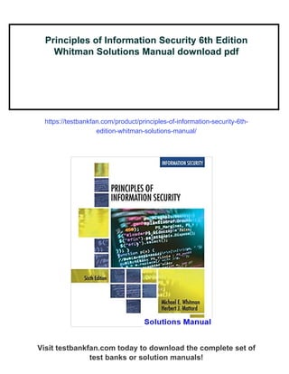 Principles of Information Security 6th Edition Whitman Solutions Manual ...