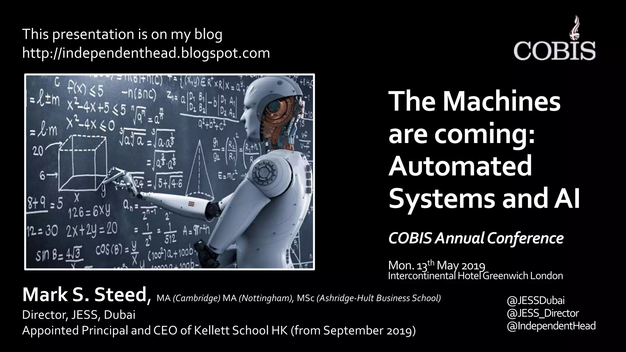 The Machines are Coming: Automated Systems and AI in Education | PPTX