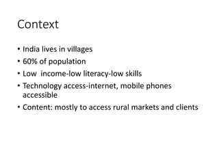 Making information technology work for rural india | PPTX