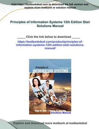 All chapter download Principles of Information Systems 12th Edition ...