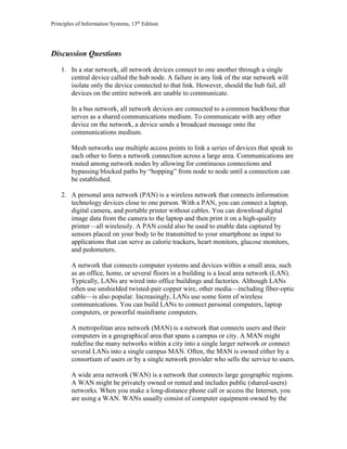 Principles of Information Systems 13th Edition Stair Solutions Manual | PDF