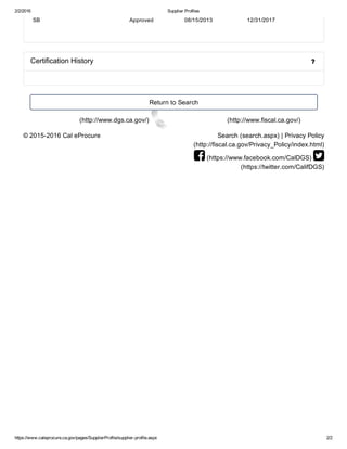 State of CA DVBE Certification 55018 | PDF