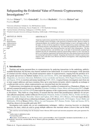 Bitcoin Crime Investigation | PDF