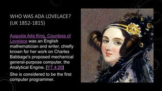 Ada Lovelace and the Analytical Engine | PPTX