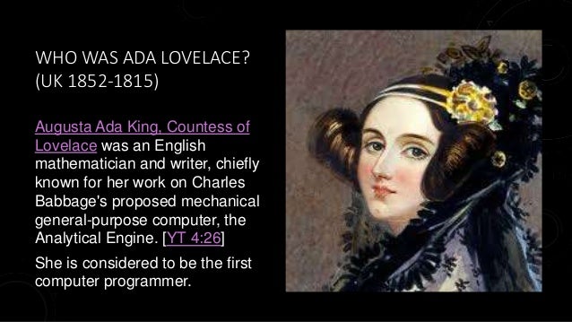 Ada Lovelace and the Analytical Engine