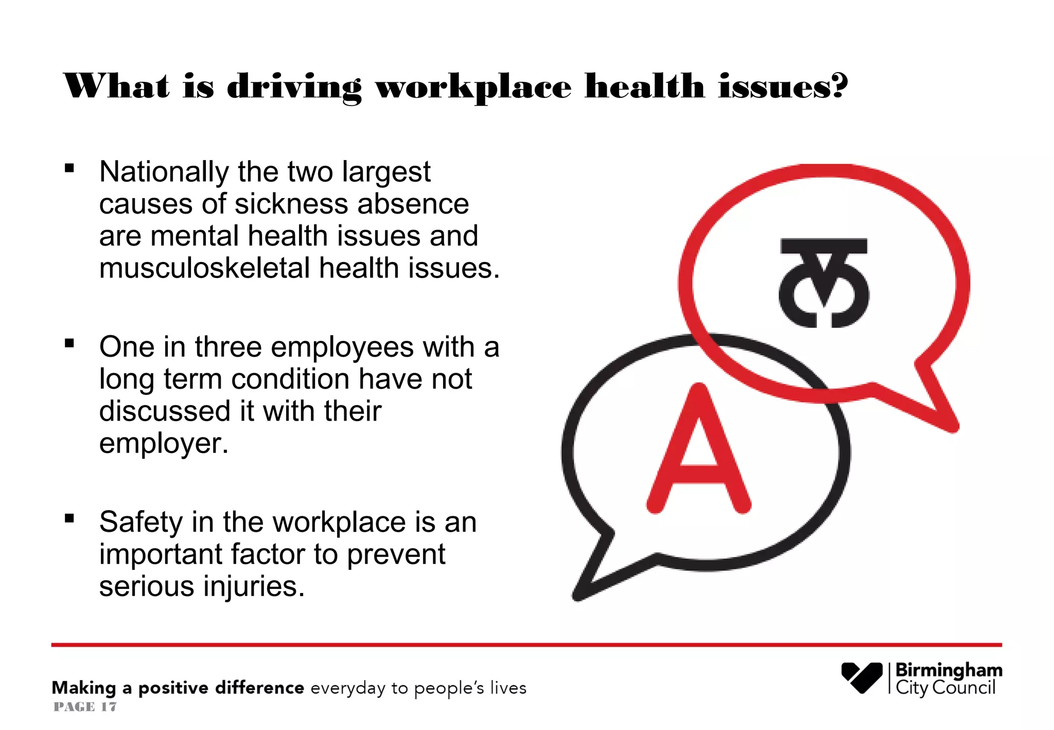 Overview of Workplaces and Health in Birmingham | PPT
