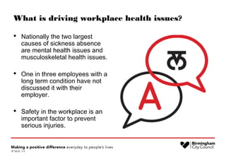 Overview of Workplaces and Health in Birmingham | PPT