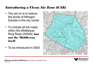 Overview of Air Quality Approach in Birmingham | PPT
