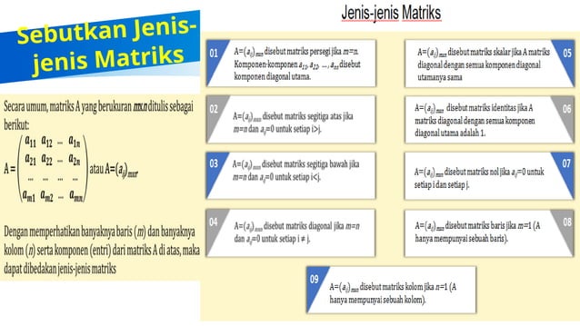 Konsep Matriks dan jenis jenis matriks dan transpose .pptx