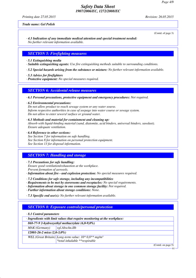 SGS-MSDS-IBN Gel Polish | PDF