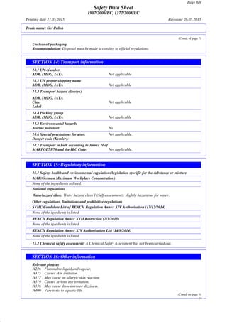 SGS-MSDS-IBN Gel Polish | PDF
