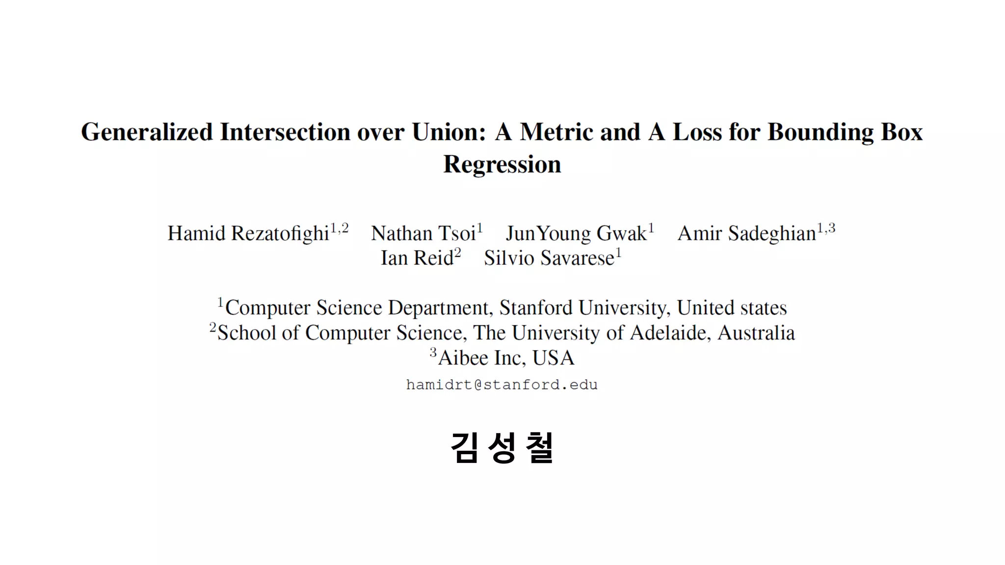 Generalized Intersection over Union: A Metric and A Loss for Bounding ...