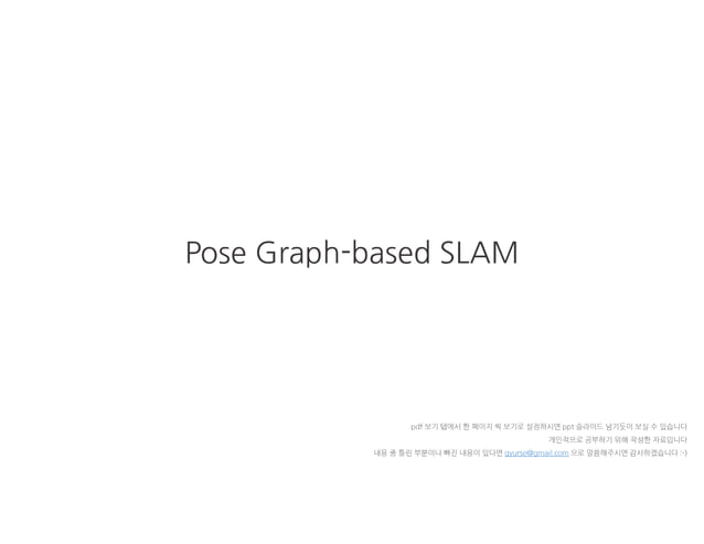 Pose Graph Based Slam Ppt