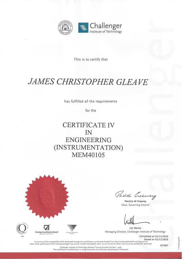 Instrumentation Cert 4 | PDF