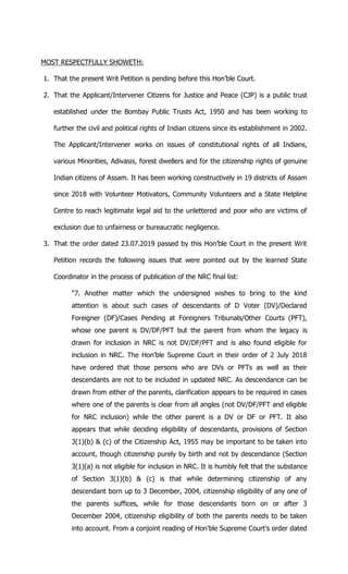 CJP NRC Intervention Application | PDF
