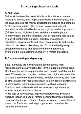 Application of structural geology to the solution of engineering ...