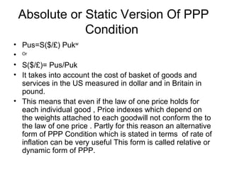 Exchange Rate Theory | PPT