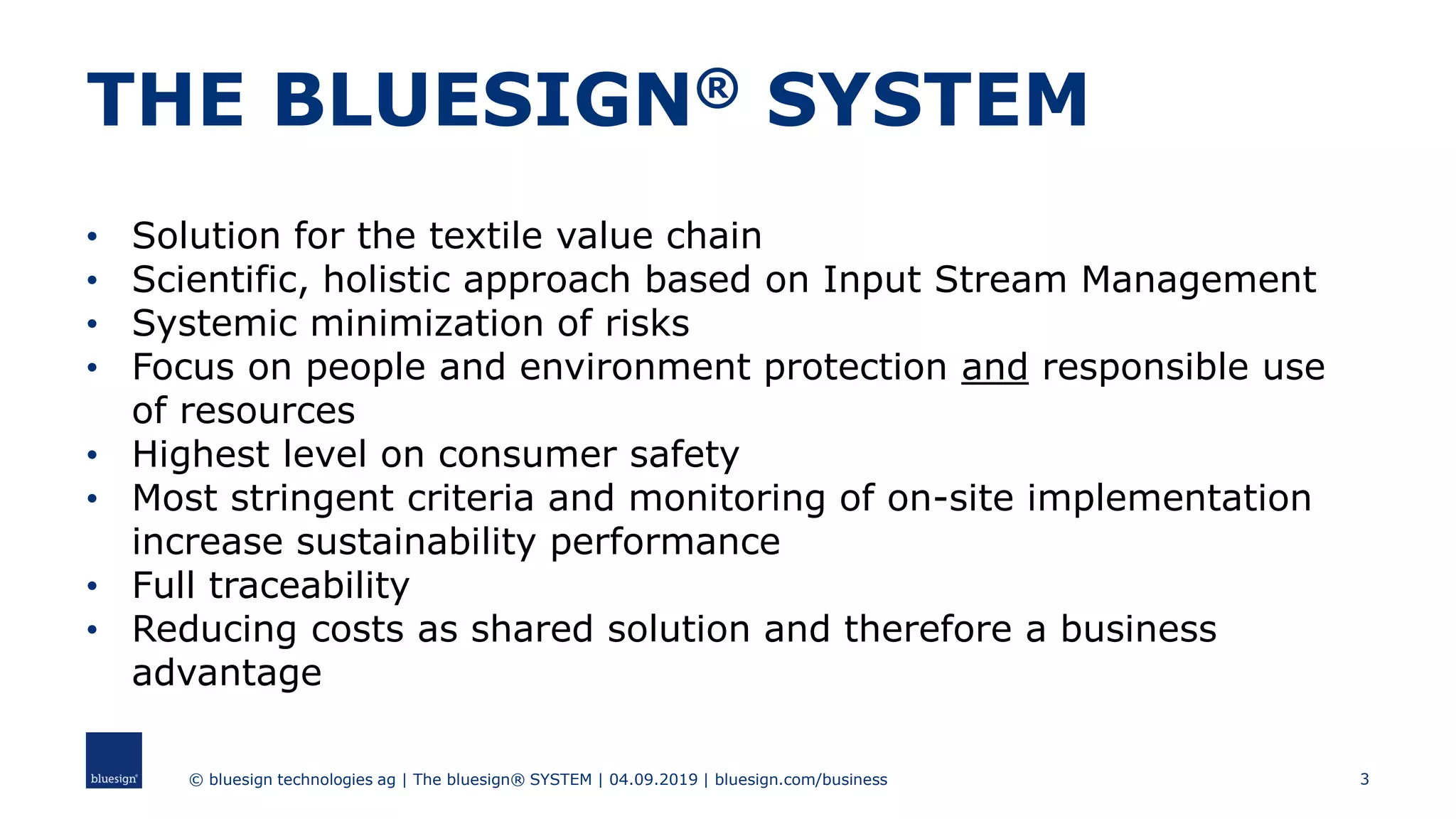 bluesign (R) SYSTEM | PDF