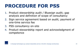 bluesign PRODUCT STEWARDSHIP SERVICE | PDF
